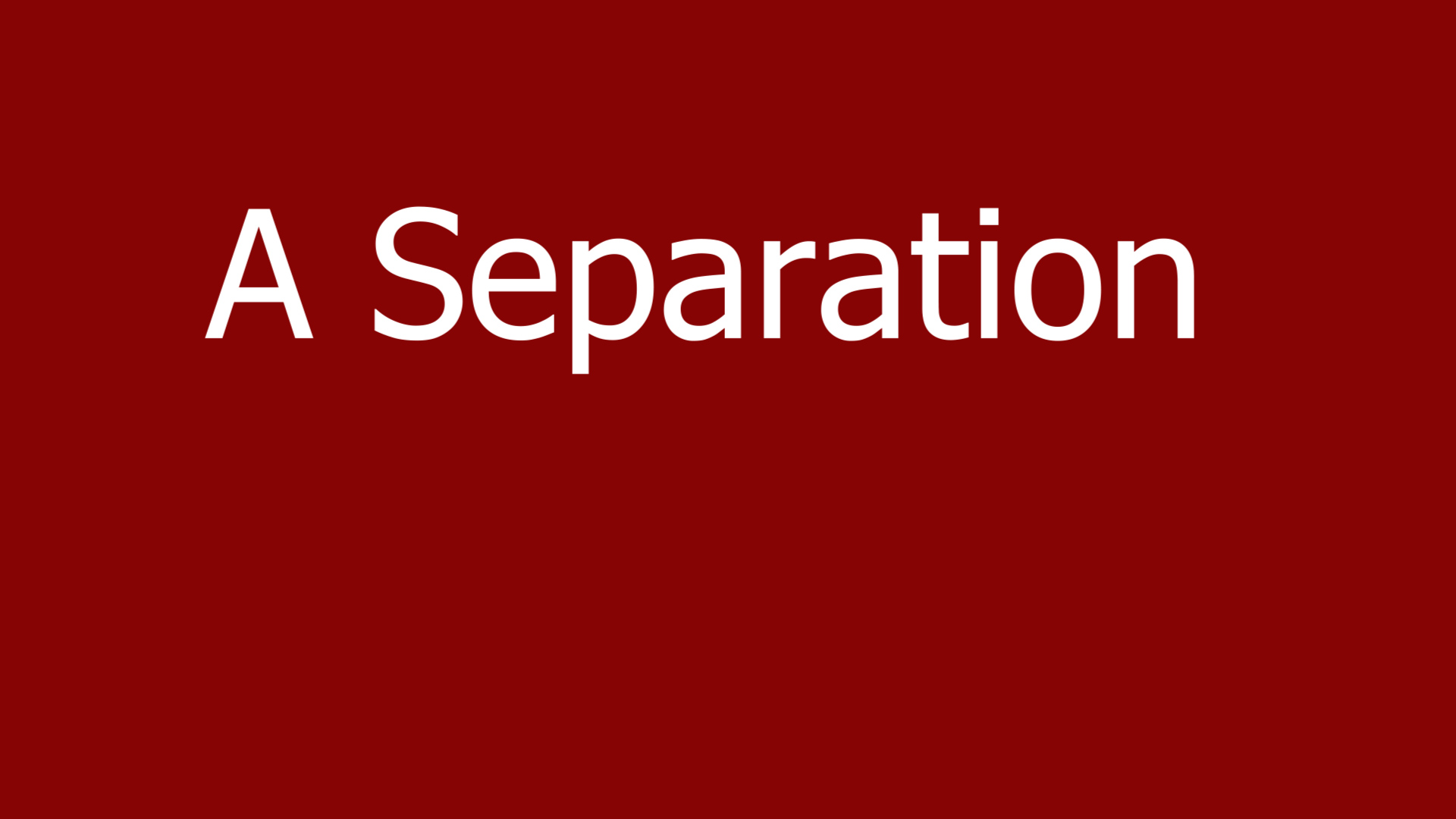 A Separation